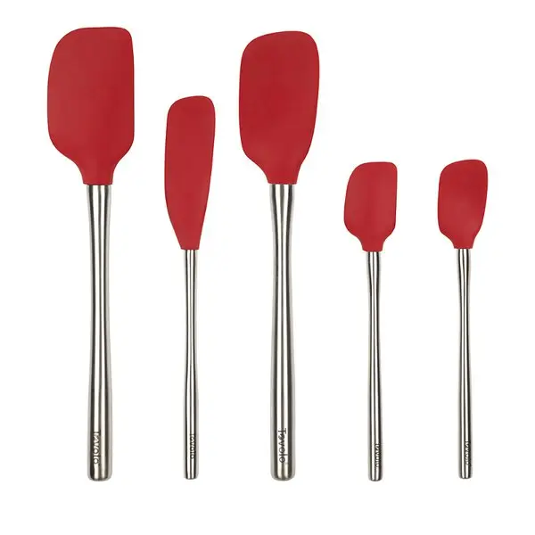 TOVOLO Flex-core Silicone And Stainless Steel 5-piece Spatula Set - Red