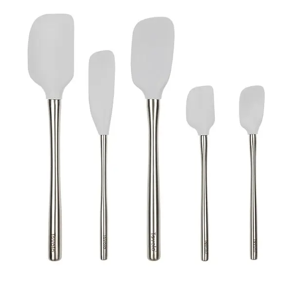 TOVOLO Flex-core Silicone And Stainless Steel 5-piece Spatula Set - Silver