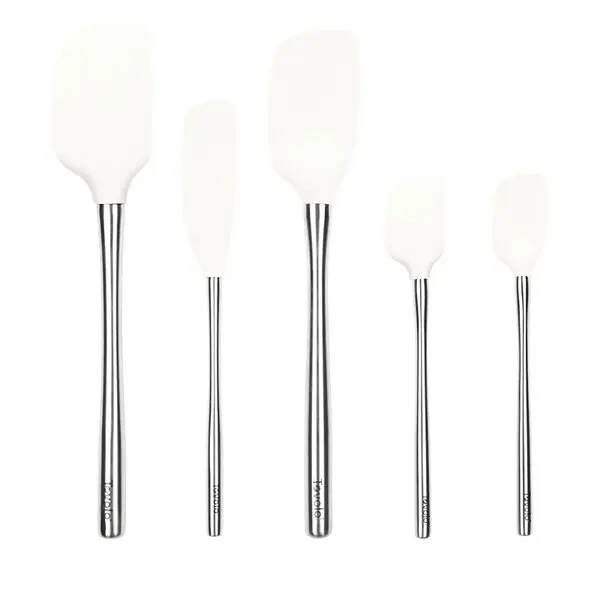 TOVOLO Flex-core Silicone And Stainless Steel 5-piece Spatula Set - White