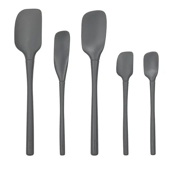 TOVOLO Flex-core Silicone 5-piece Spatula Set - Charcoal