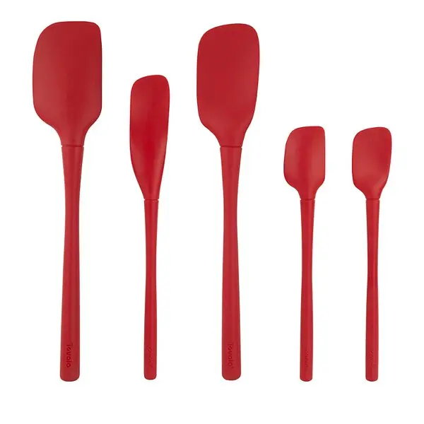 TOVOLO Flex-core Silicone 5-piece Spatula Set - Light Pastel Red