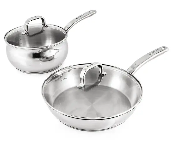 BERGHOFF Belly Shape 7pc 18/10 Ss Cookware Set
