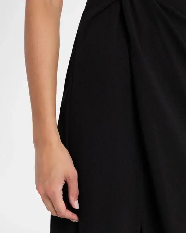 Tanya Taylor Robinella Knotted Cap-sleeve Midi Dress