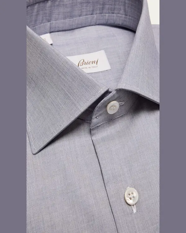 Brioni Cotton Chambray Dress Shirt