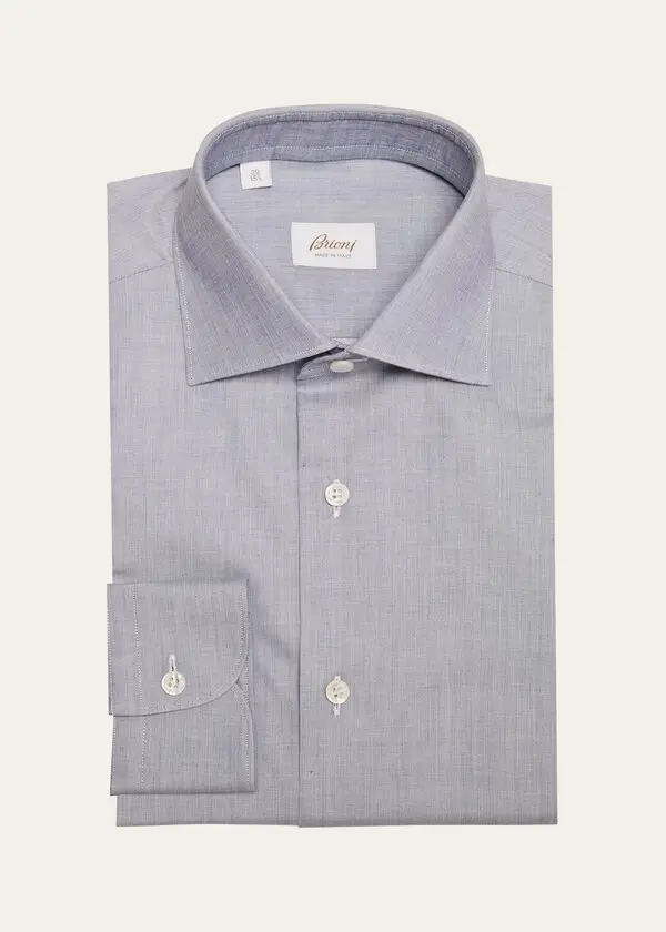 Brioni Cotton Chambray Dress Shirt