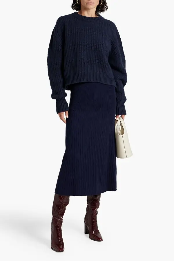 Loulou De Saison Loulou Studio Duba Oversized Ribbed Cashmere Sweater