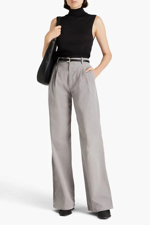 NILI LOTAN Flavie Wide-leg Pants - Gray