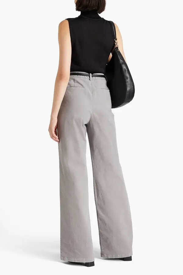 NILI LOTAN Flavie Wide-leg Pants - Gray