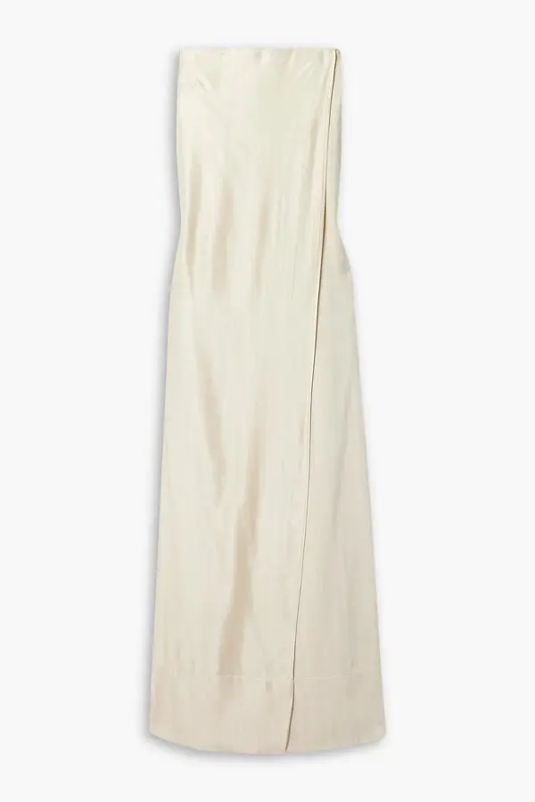 ESSE STUDIOS Strapless Satin-crepe Maxi Dress