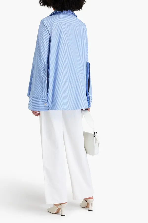 Palmer//harding Reset Striped Cotton-poplin Shirt