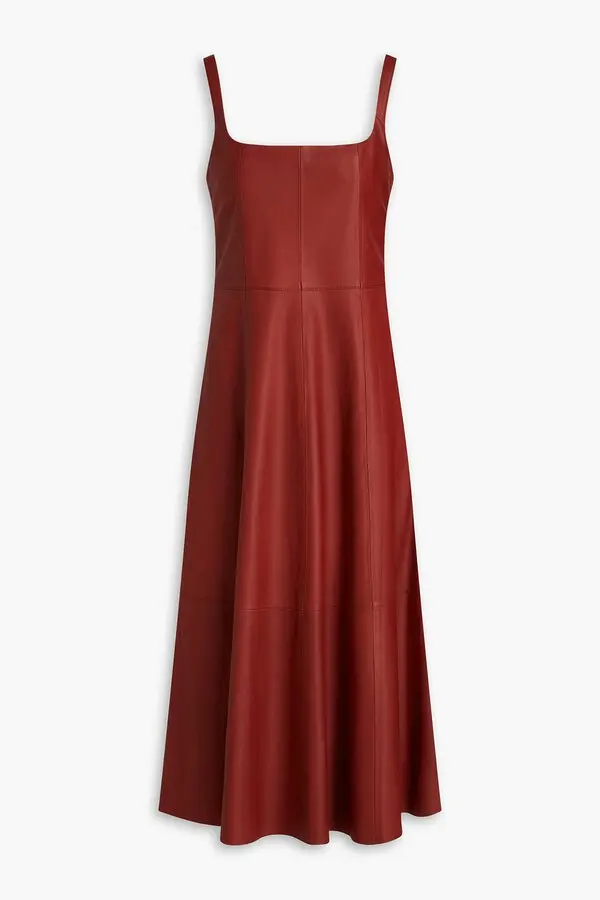 Vince Leather Midi Dress