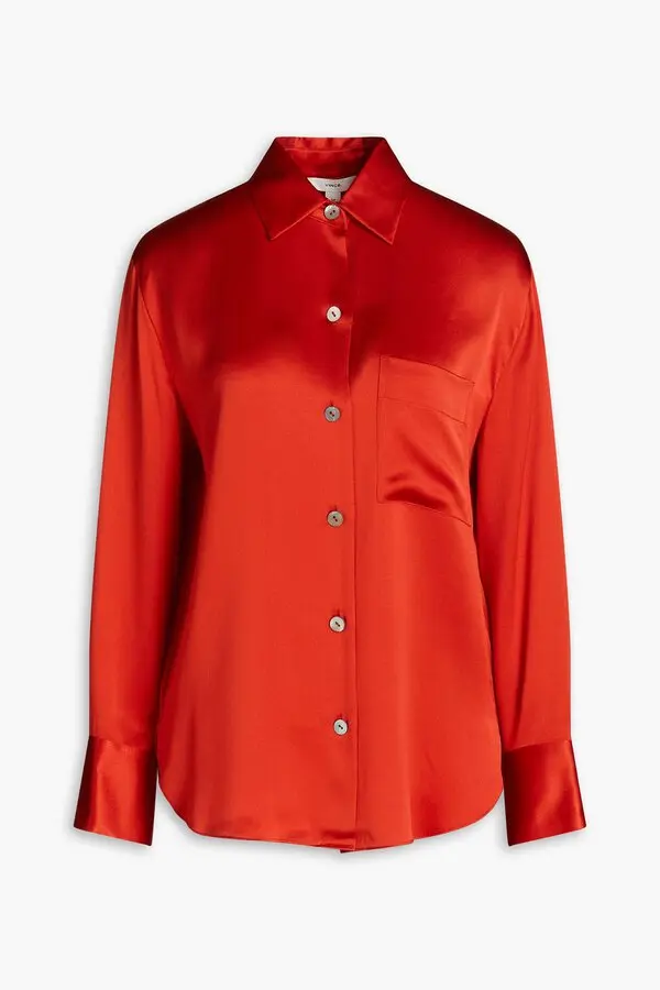 Vince Silk-satin Crepe Shirt