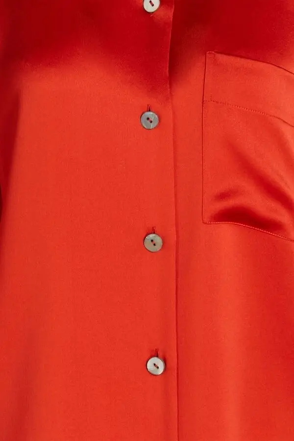Vince Silk-satin Crepe Shirt