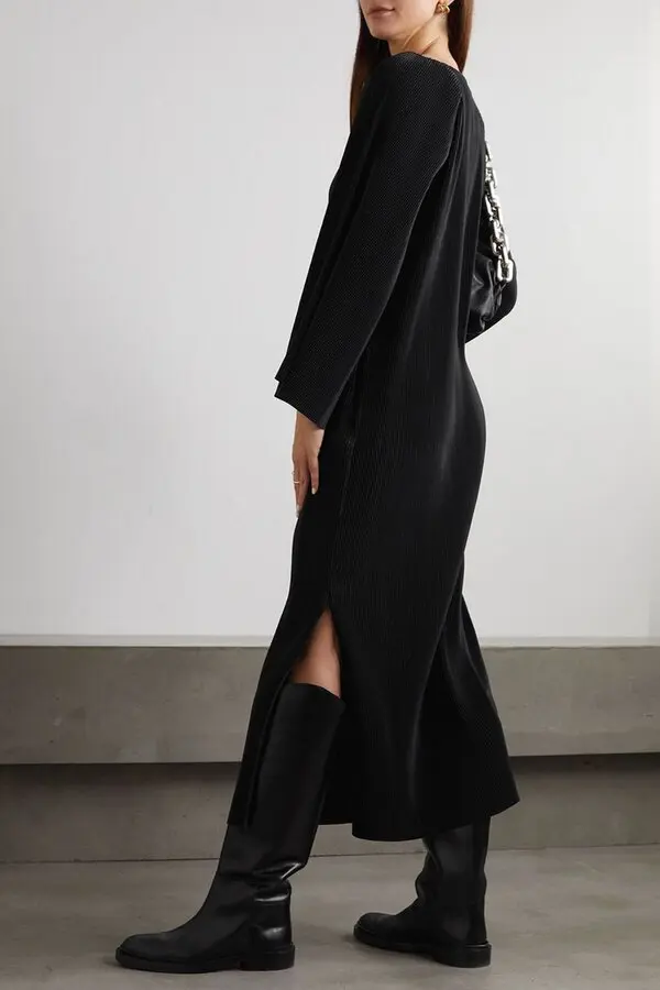 BY MALENE BIRGER Viella Plissé Crepe Maxi Dress