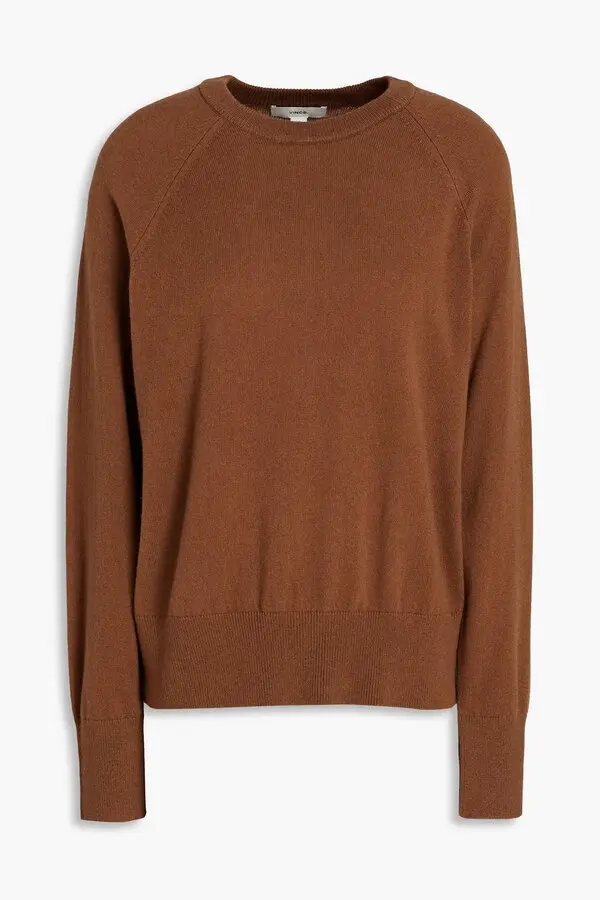 Vince Wool And Cashmere-blend Sweater - Brown