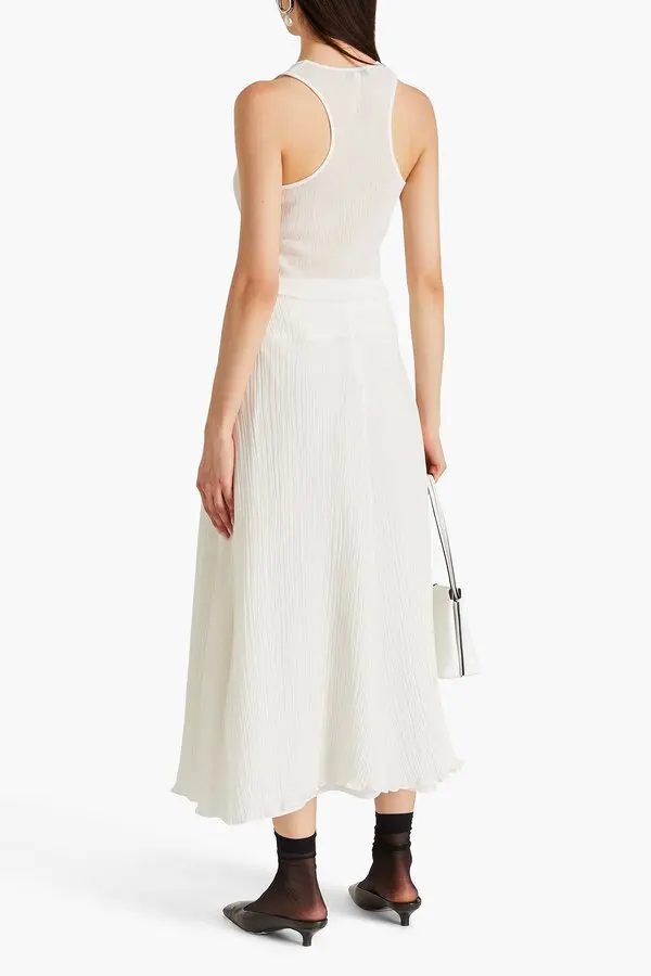 Tibi Cotton-blend Gauze Tank