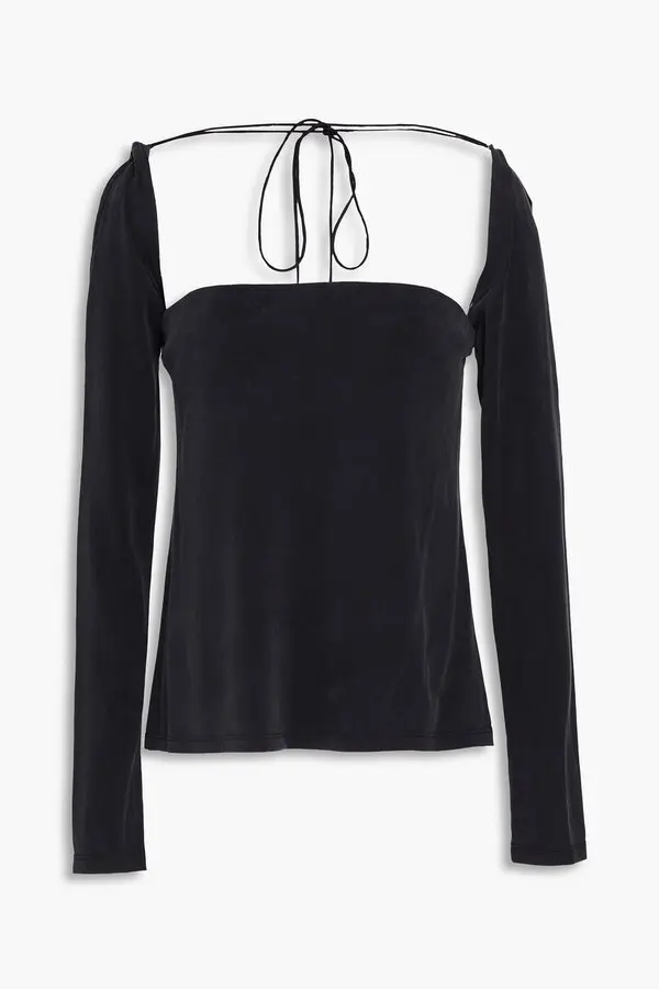 Tibi Convertible Cupro-blend Jersey Top