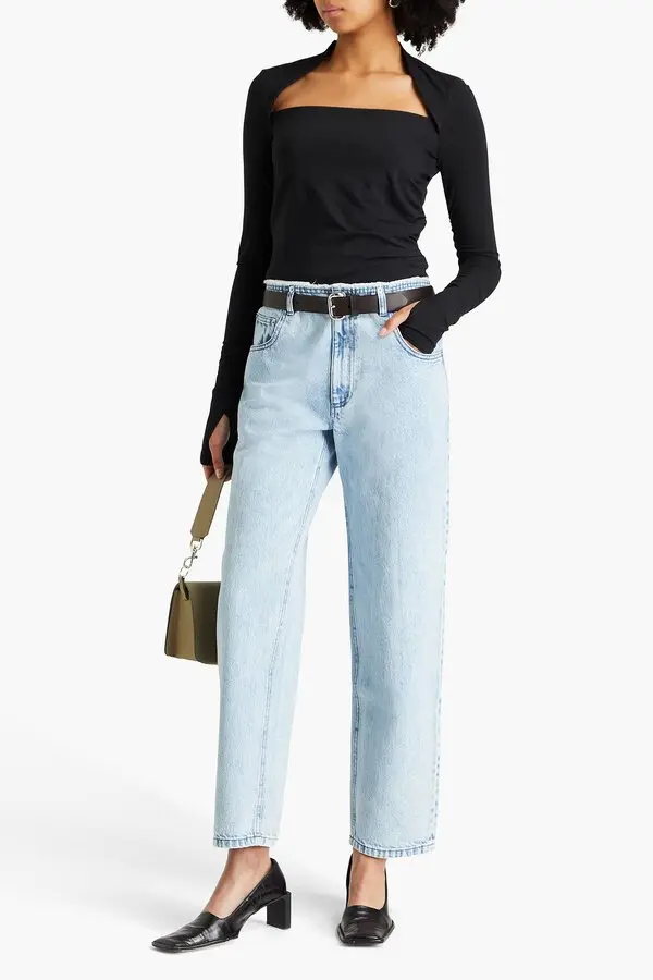 Tibi High-rise Straight-leg Jeans