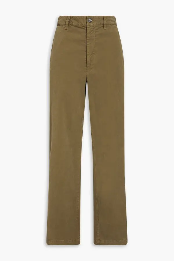 NILI LOTAN Eliot Straight-leg Pants - Army Green