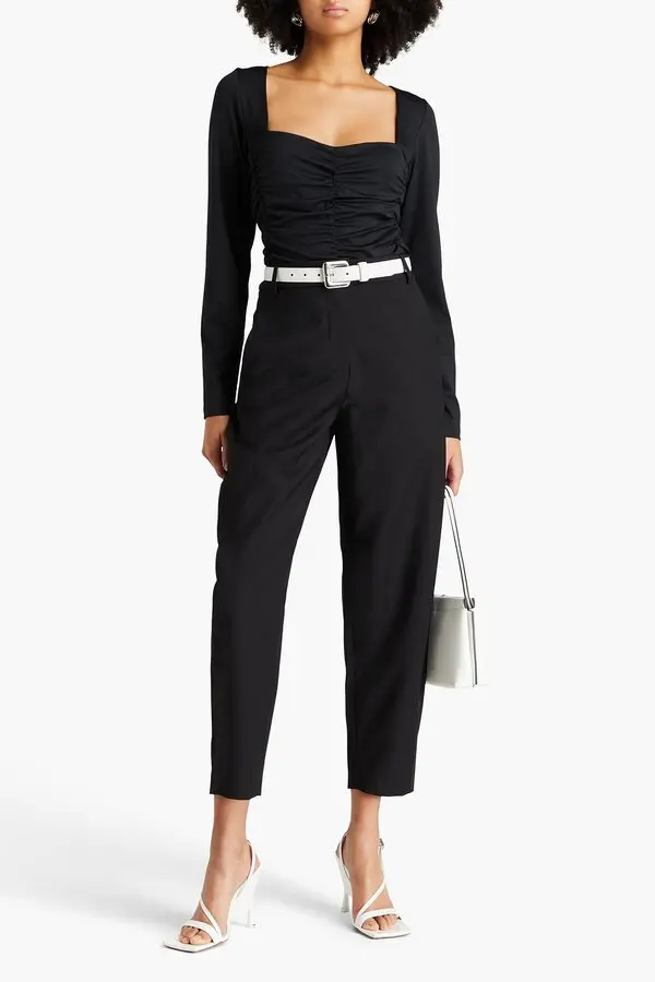 Tibi Ruched Jersey Bodysuit