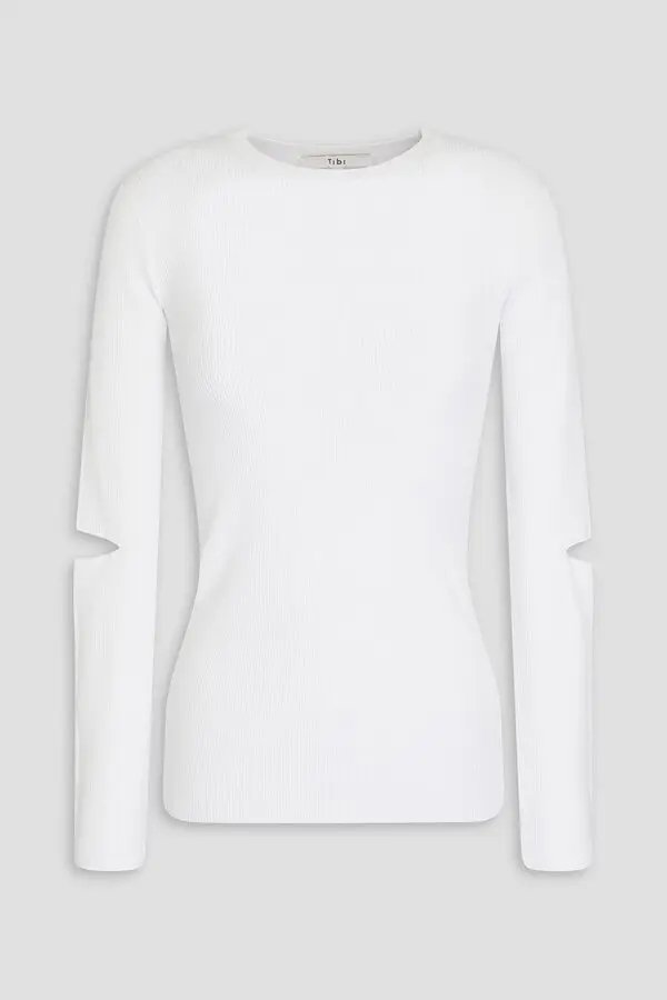 Tibi Cutout Ribbed Top