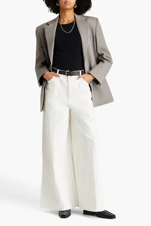 Tibi High-rise Wide-leg Jeans