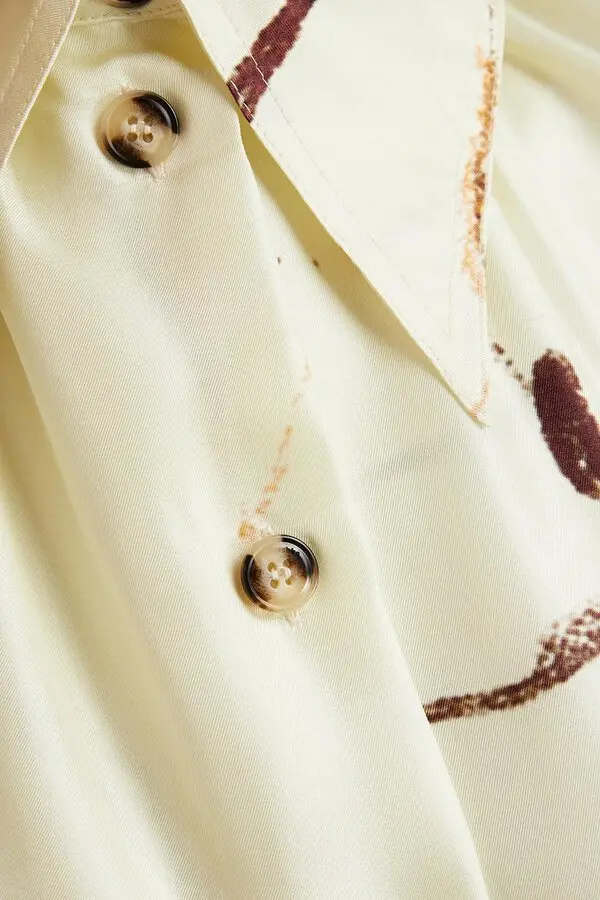 Nanushka Eluna Printed Silk-twill Midi Shirt Dress