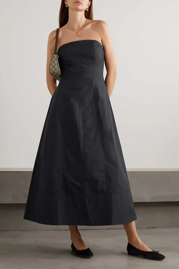 APIECE APART Todo' Strapless Cotton Maxi Dress