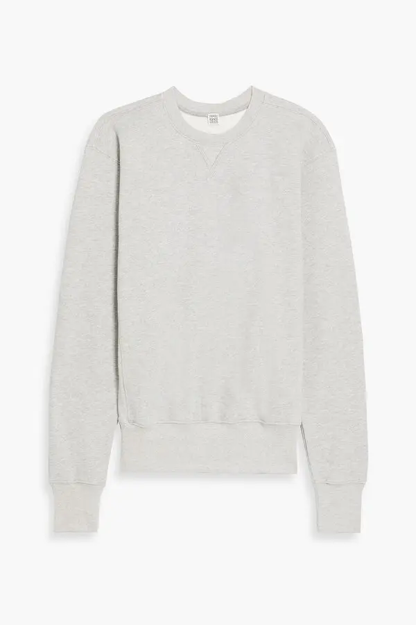 TOTEME Cotton-fleece Sweatshirt - Light Gray