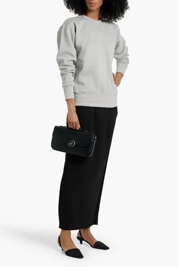 TOTEME Cotton-fleece Sweatshirt - Light Gray