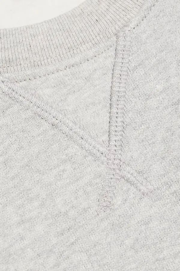 TOTEME Cotton-fleece Sweatshirt - Light Gray