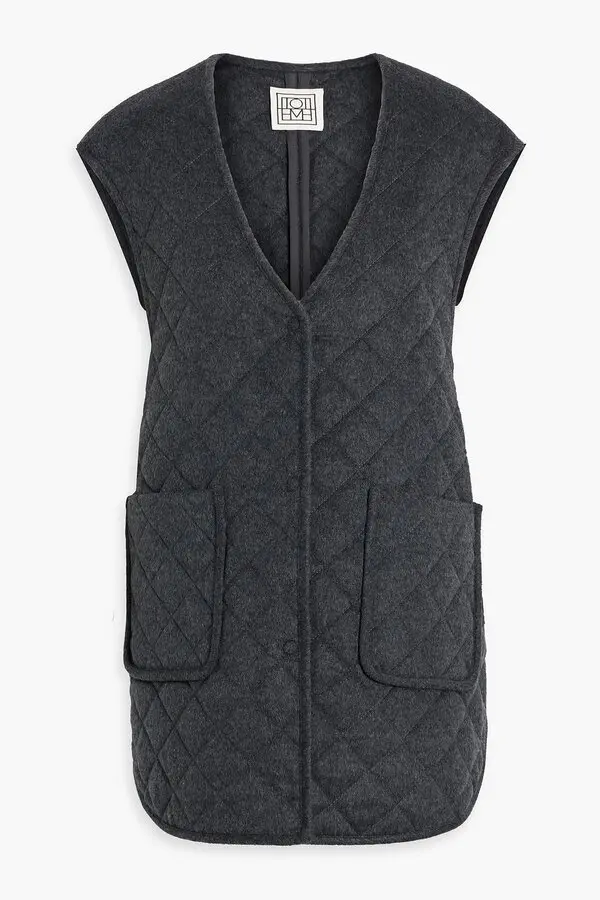 TOTEME Quilted Wool-felt Vest