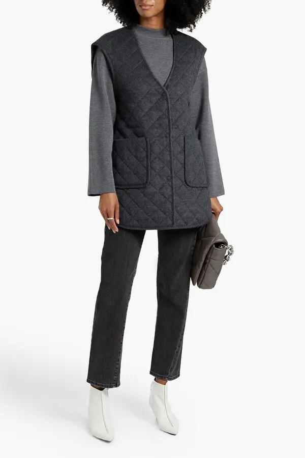 TOTEME Quilted Wool-felt Vest