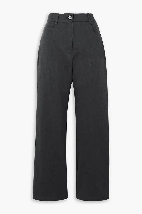 BEARE PARK Wool Straight-leg Trousers