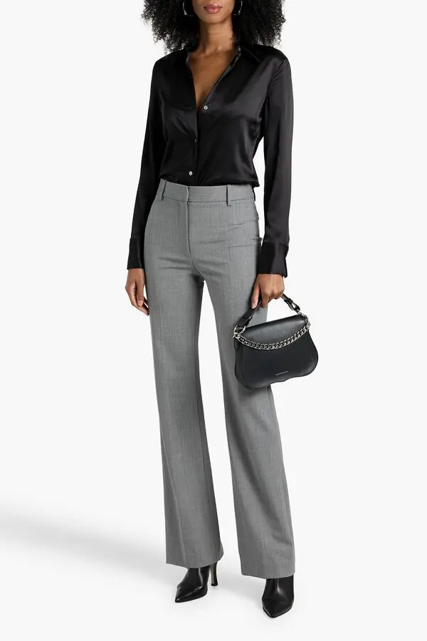 NILI LOTAN Corette Twill Straight-leg Pants