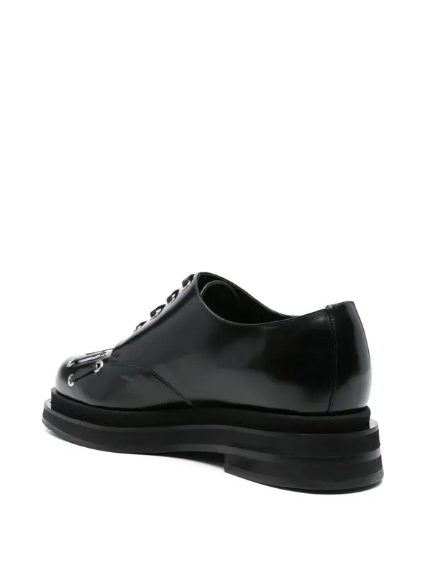 Simone Rocha Heart Toe Platform Derby Shoes In Black - 25% Off