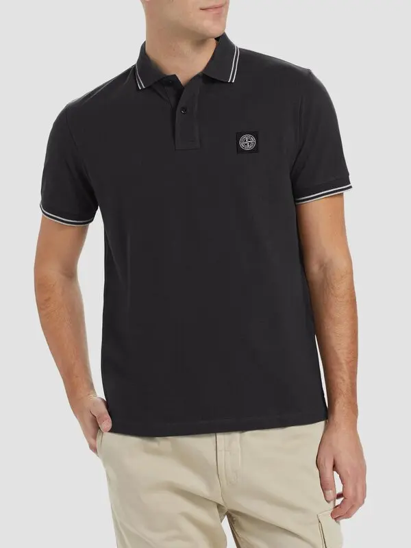 Stone Island Cotton-blend Patch Polo Shirt