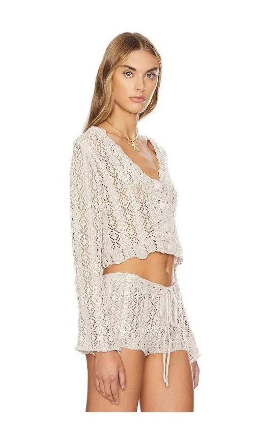 SNDYS Crochet Cardigan - Nude