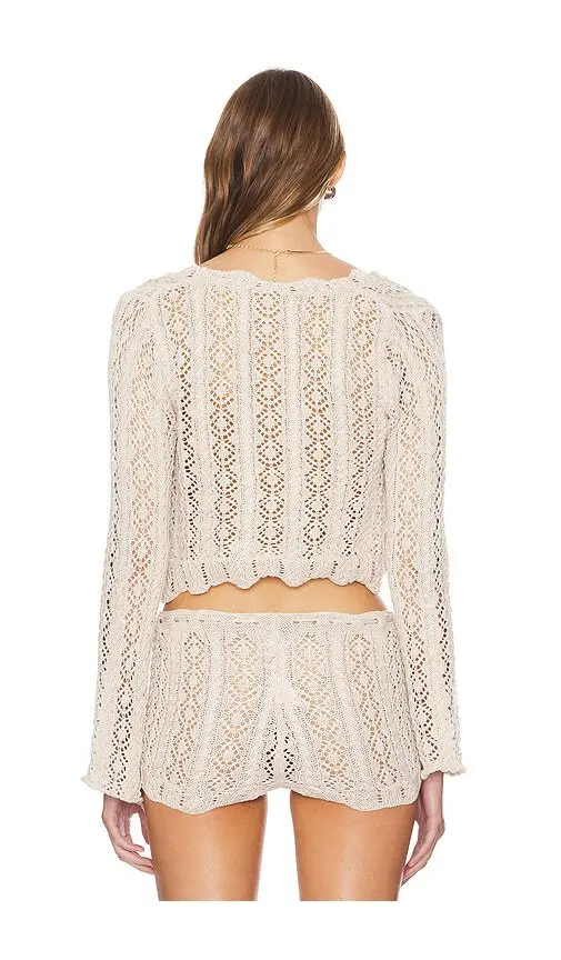 SNDYS Crochet Cardigan - Nude