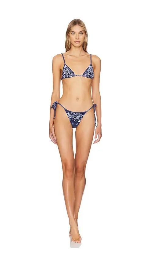 TROPIC OF C Equator Bikini Top - Navy Bandana