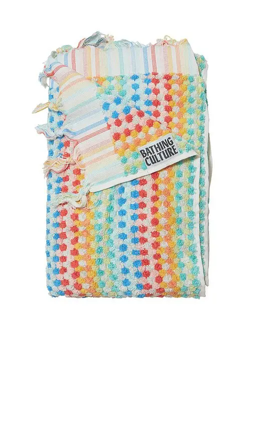 BATHING CULTURE Cosmic Rainbow Organic Body Towel In Multi