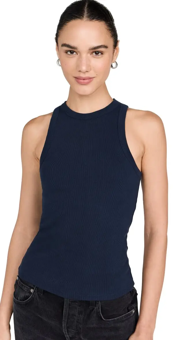 Sold Out NYC Ribbed Crewneck Tank - Navy