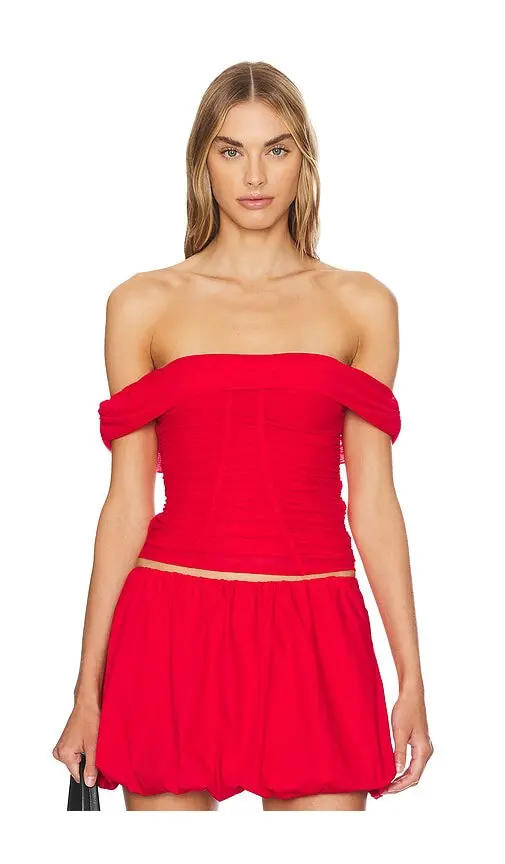 Majorelle Cara Top - Cherry Red