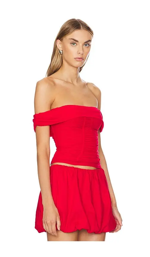 Majorelle Cara Top - Cherry Red