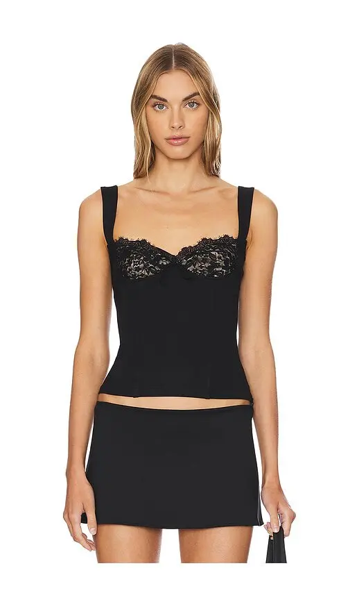 MORE TO COME Daniela Lace Trim Top