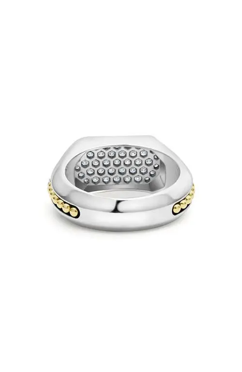 Lagos Anthem Pavé Diamond Signet Ring