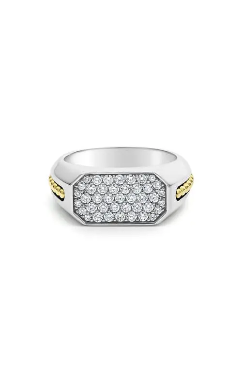 Lagos Anthem Pavé Diamond Signet Ring