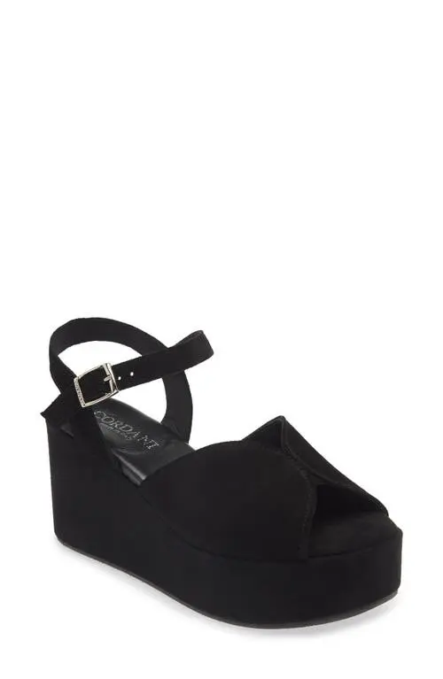 Cordani Jenna Wedge Platform Sandals - Crosta Nero