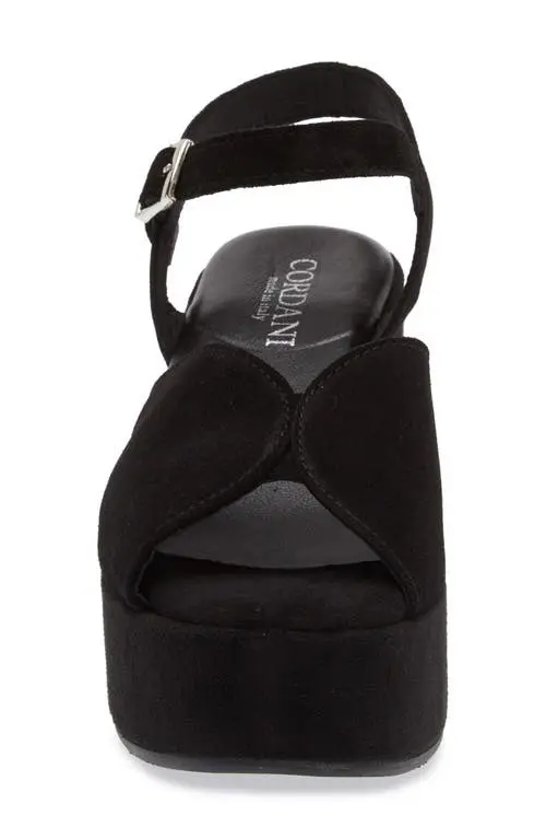 Cordani Jenna Wedge Platform Sandals - Crosta Nero