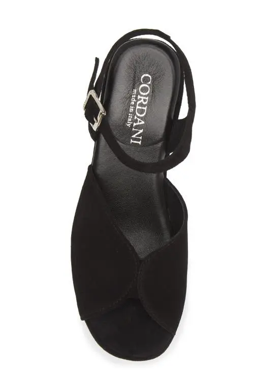 Cordani Jenna Wedge Platform Sandals - Crosta Nero